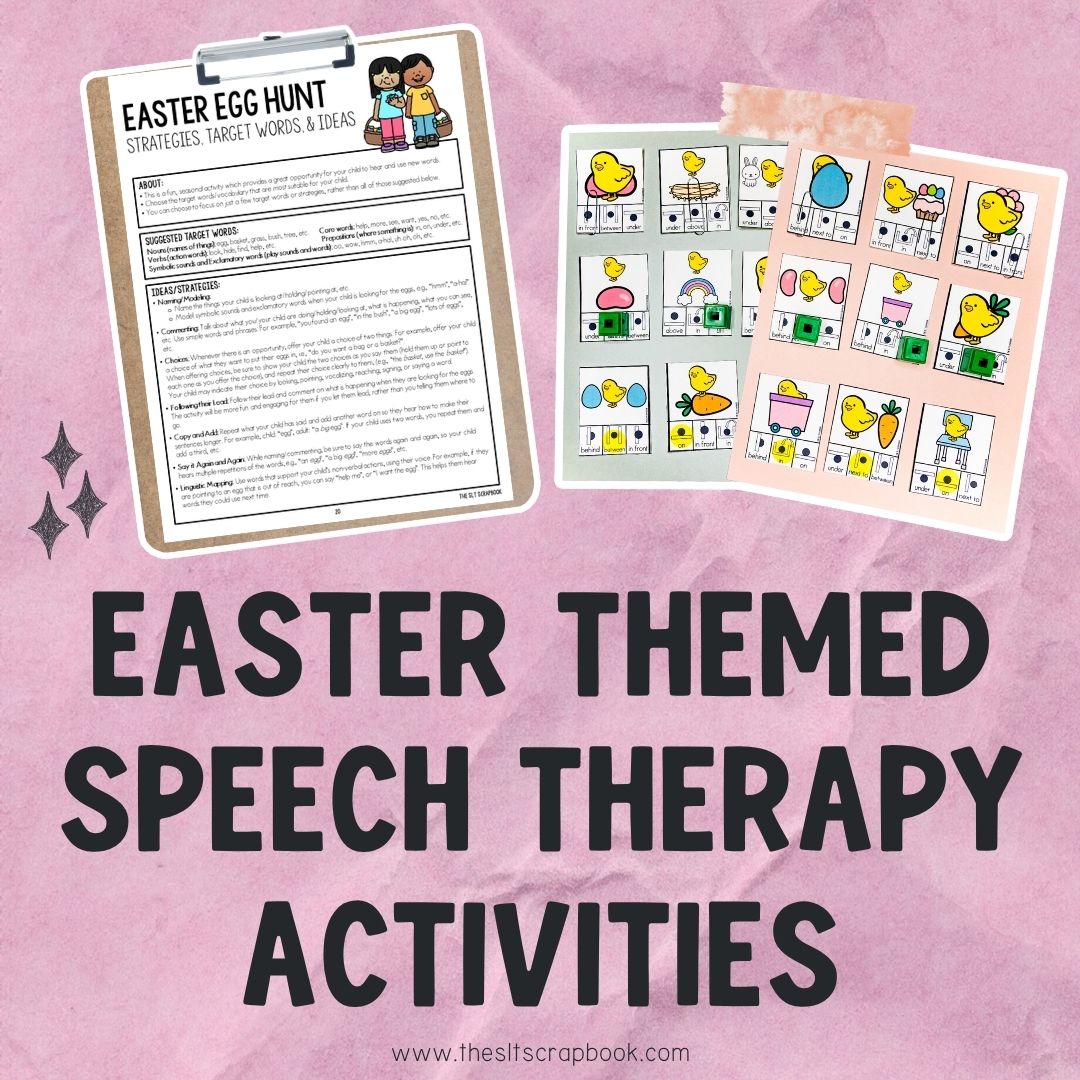 Easter Themed Speech Therapy Activities - The SLT Scrapbook